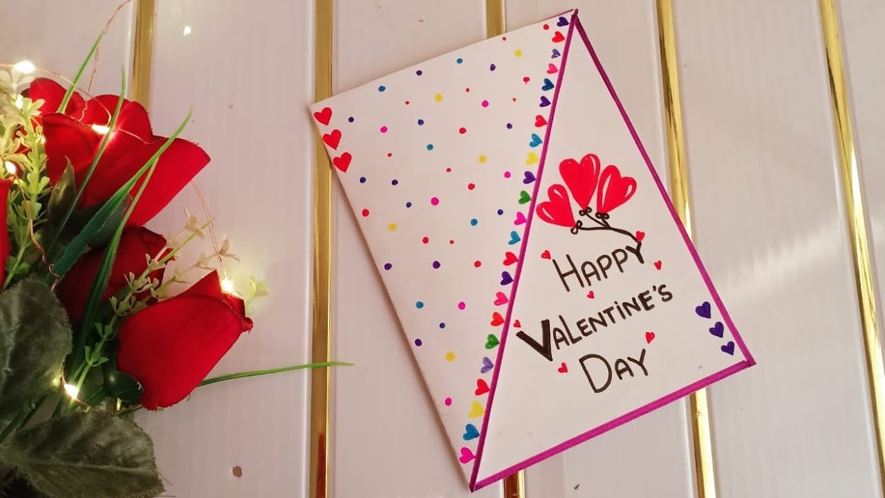 Valentines day card ideas | How to make Valentines day greeting card ...