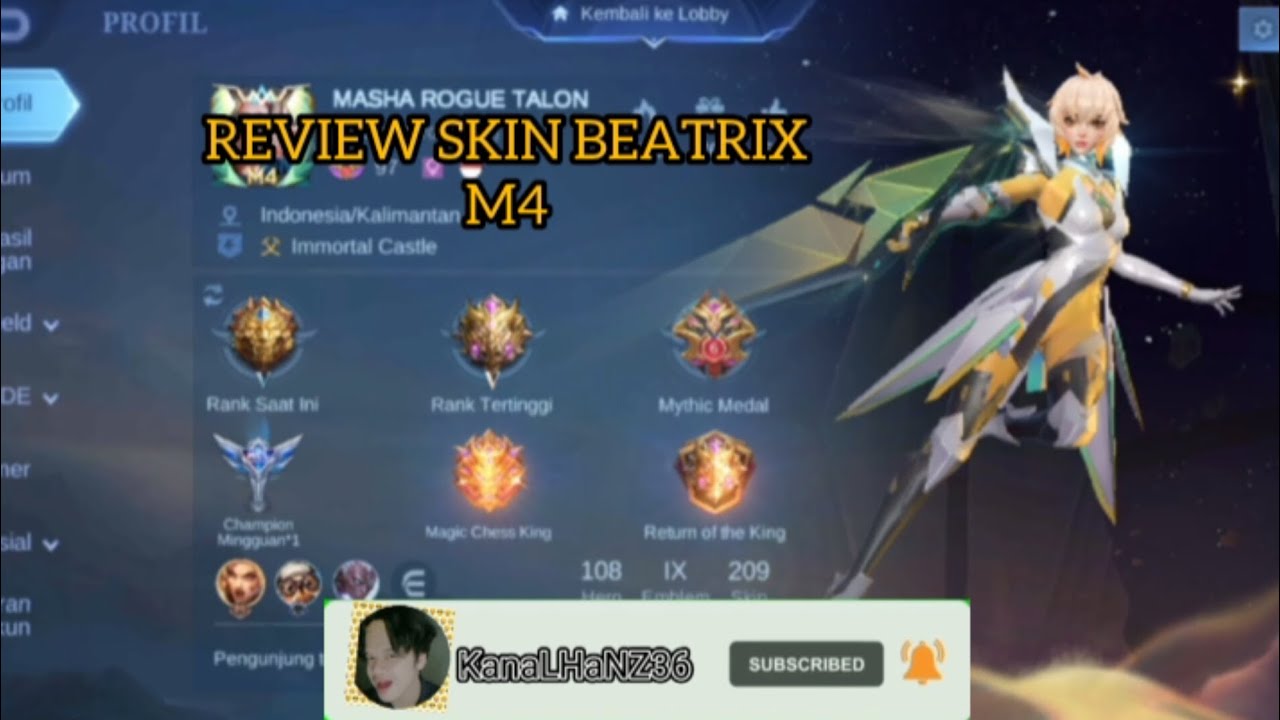 REVIEW SKIN BEATRIX M4 SKILL NYA MANTAP BANGET - YouTube