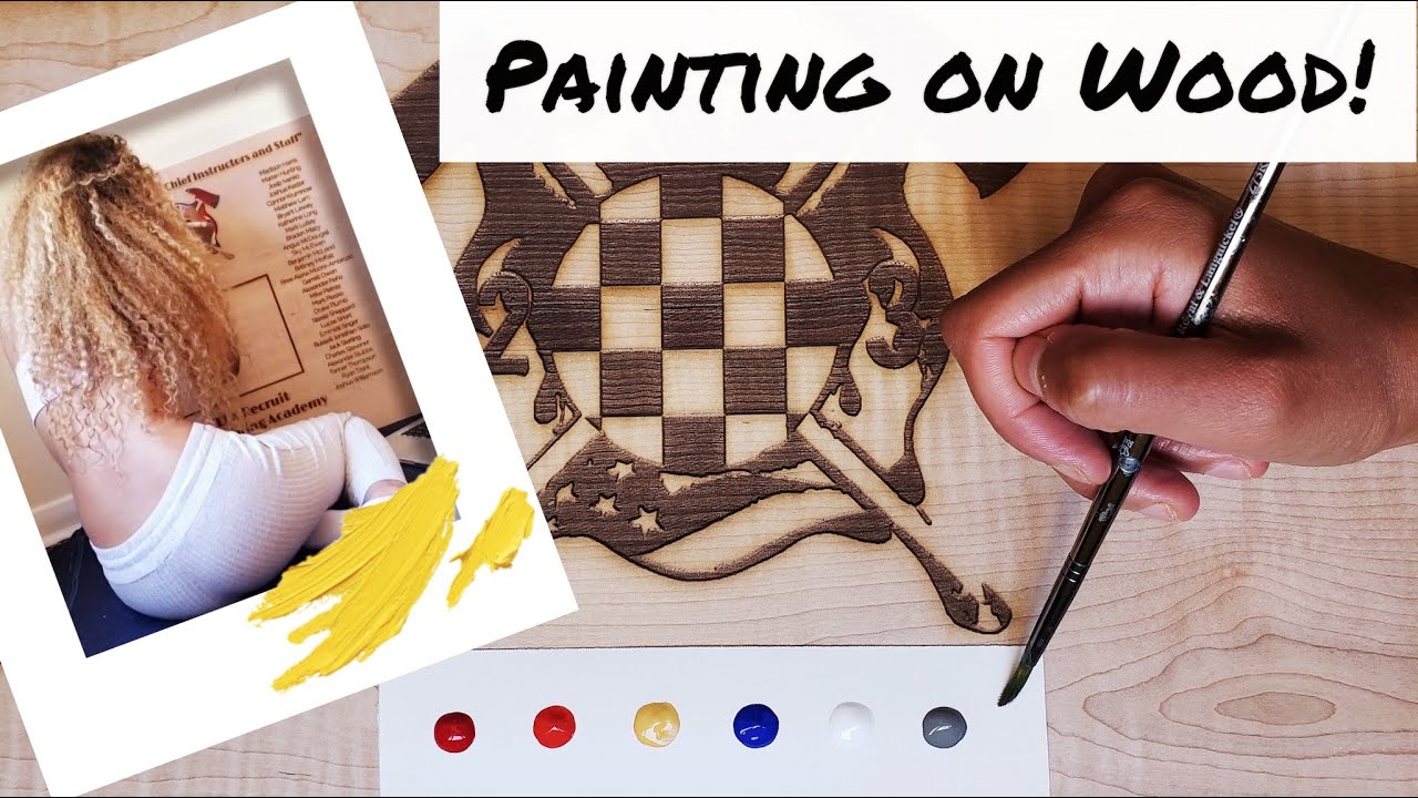 HOW TO | PAINTING ON WOOD! ACRYLIC PAINTING PROCESS - YouTube