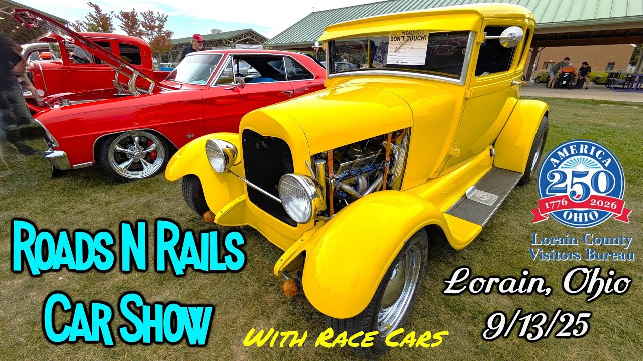 Roads N Rails Car Show with RACE CARS at the Black River Landings in ...