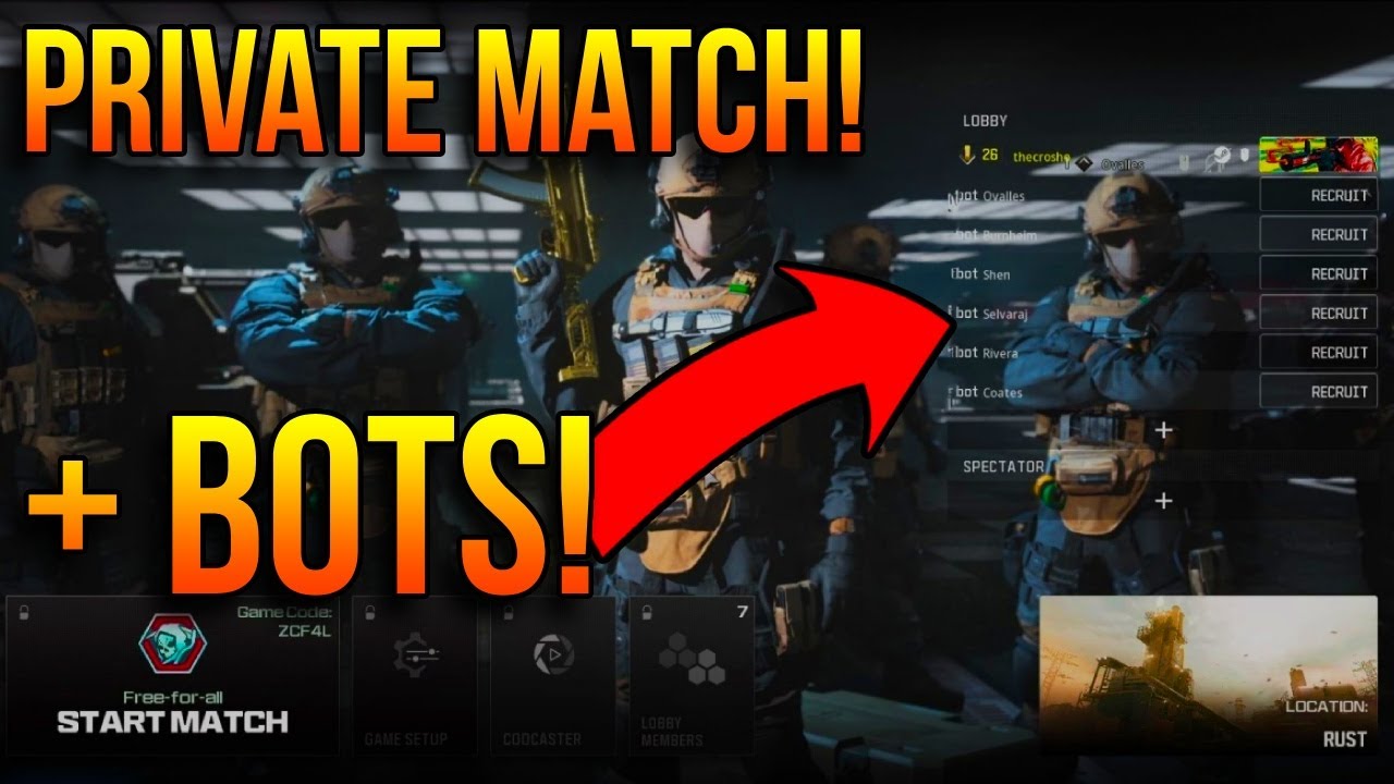 How To Create A Private Match With Bots In Mw3 Youtube