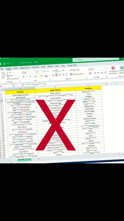 Replace Asterisks Excel Youtube