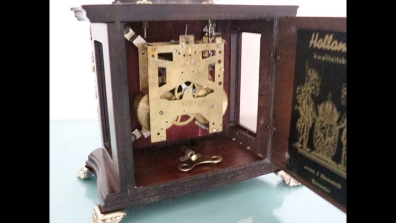 Sold! ODO Mantel Clock Vintage ANIMATED FEATURE Bell Chime BRONZE ...