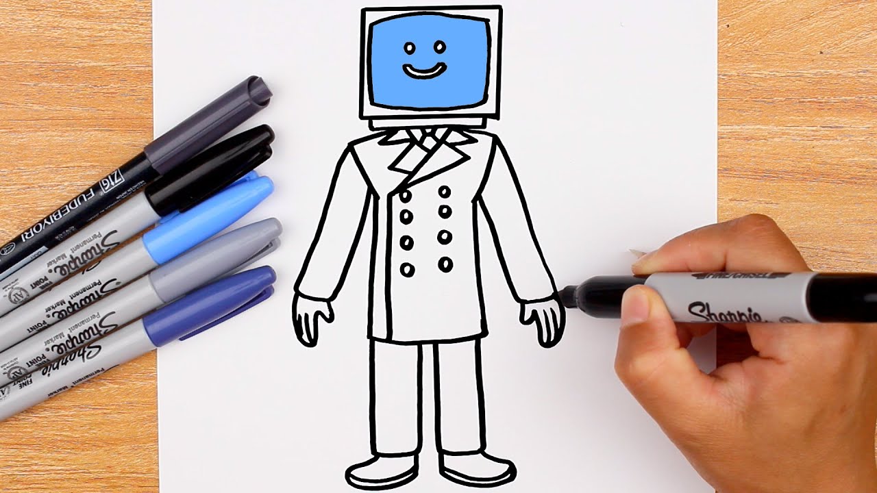 How to draw TV MAN | Skibidi Toilet /step by step - YouTube