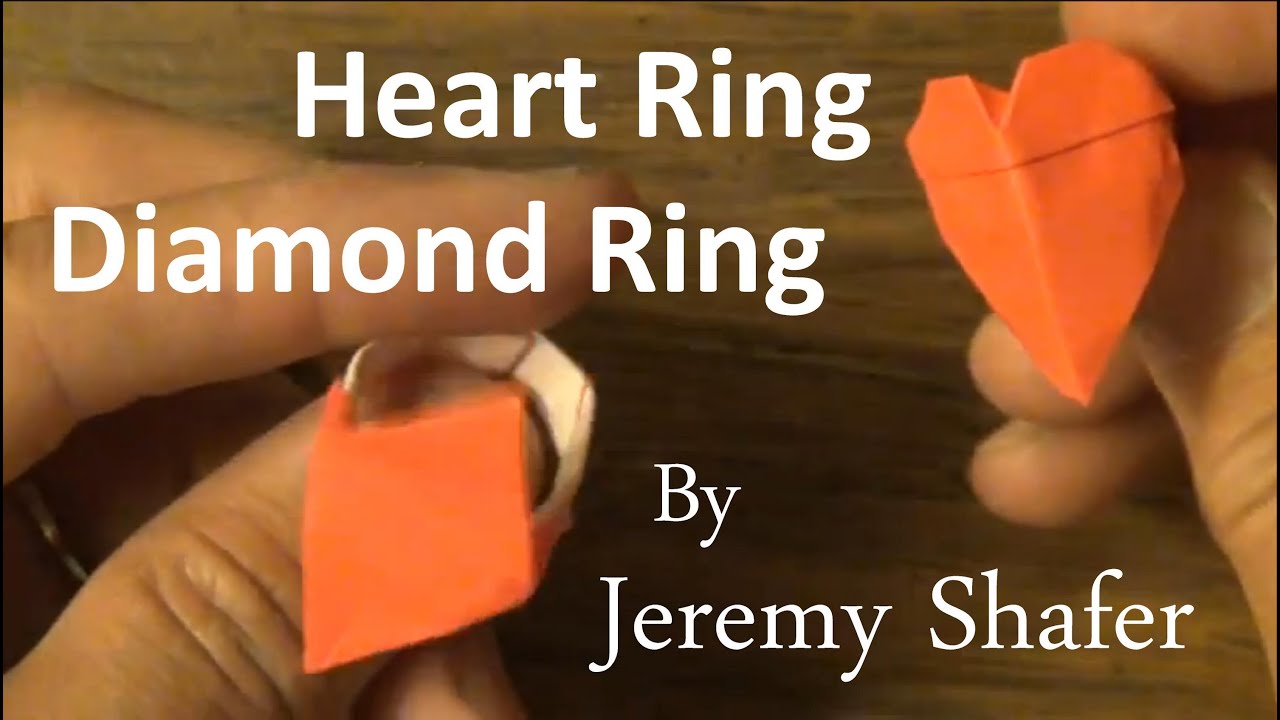 Origami Heart Ring / Diamond Ring - YouTube