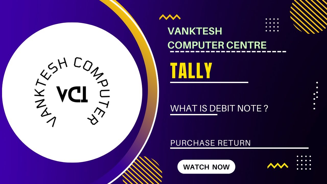 What is Debit Note in Tally | Tally | Purchase Return | Amit gautam ...