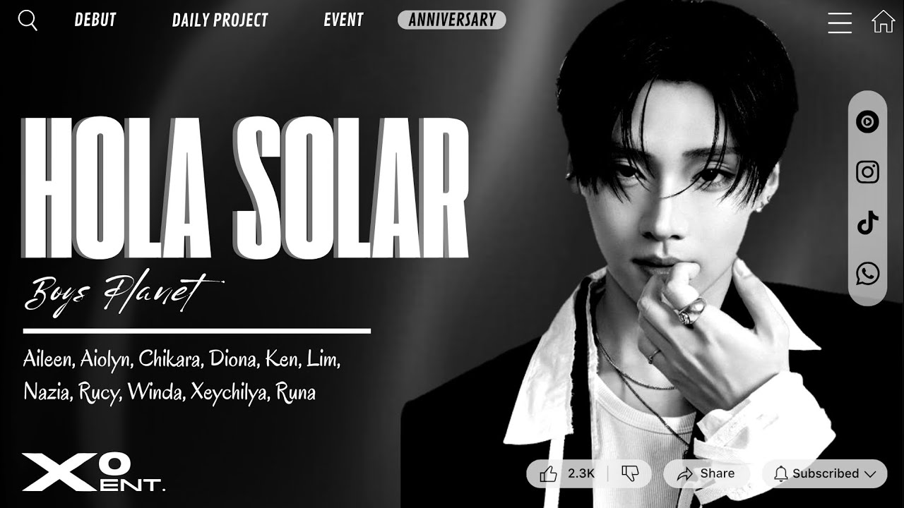 | ANNIVERSARY | BOYS PLANET 'HOLA SOLAR' (color coded lyrics) XOWAVE ...