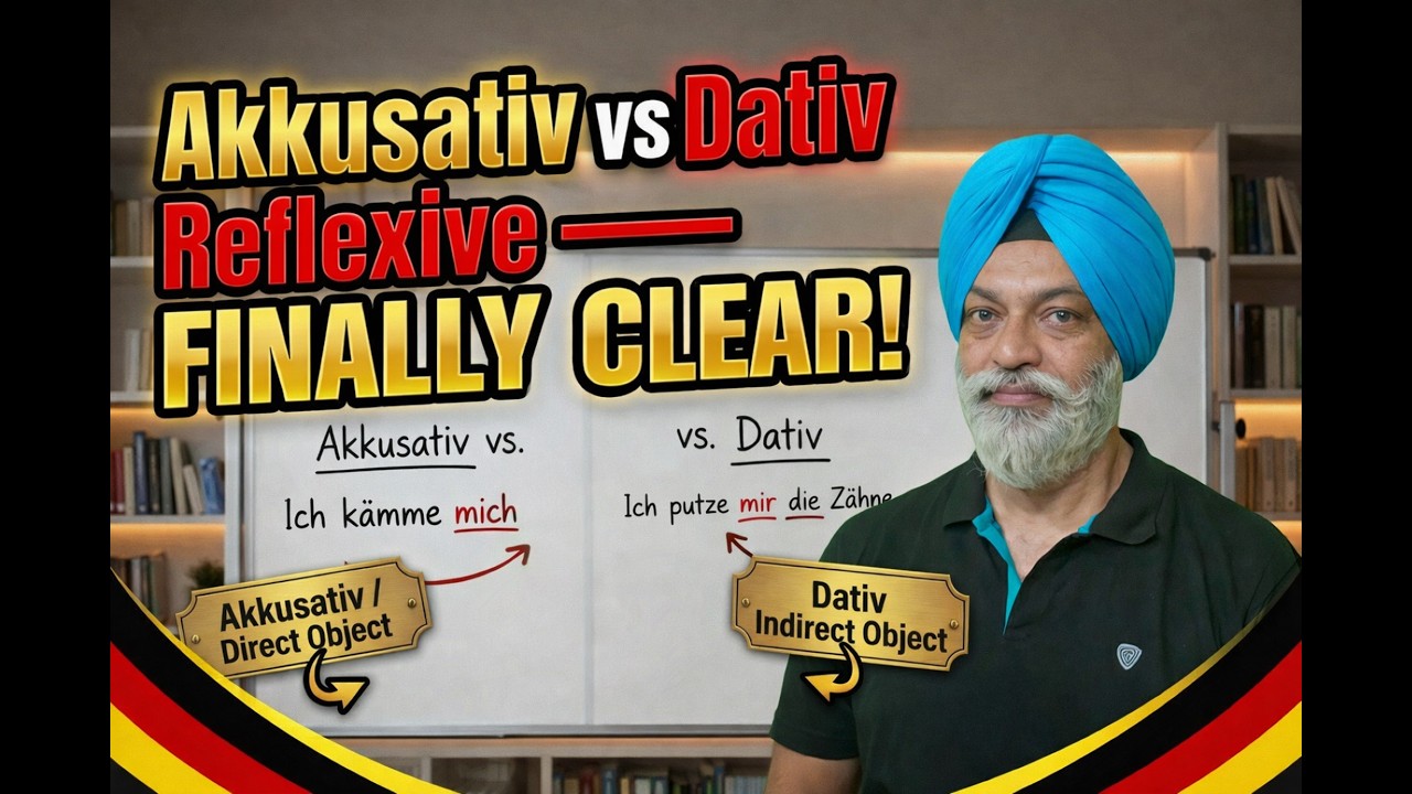 German Reflexive Pronouns: Akkusativ vs. Dativ | FINALLY CLEAR! - YouTube