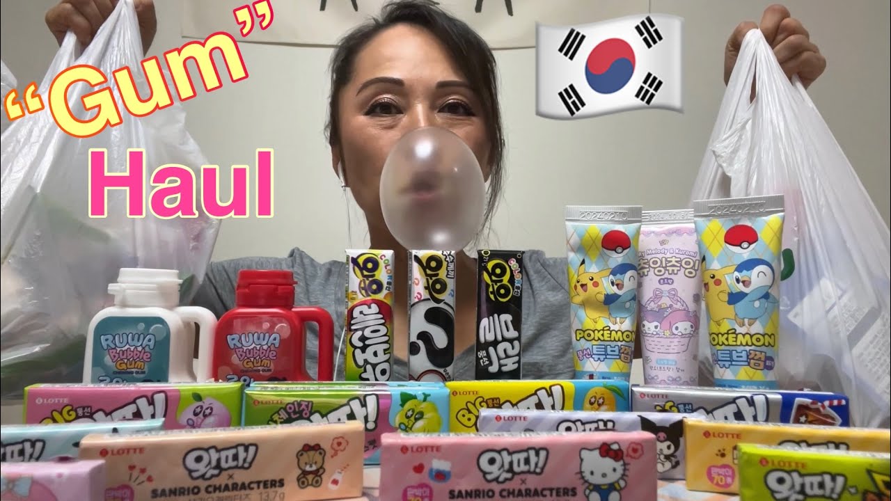 POKEMON TUBE🛍️GUM: FIRST TIME TRYING TUBE BUBBLE GUM: KOREAN GUM ...