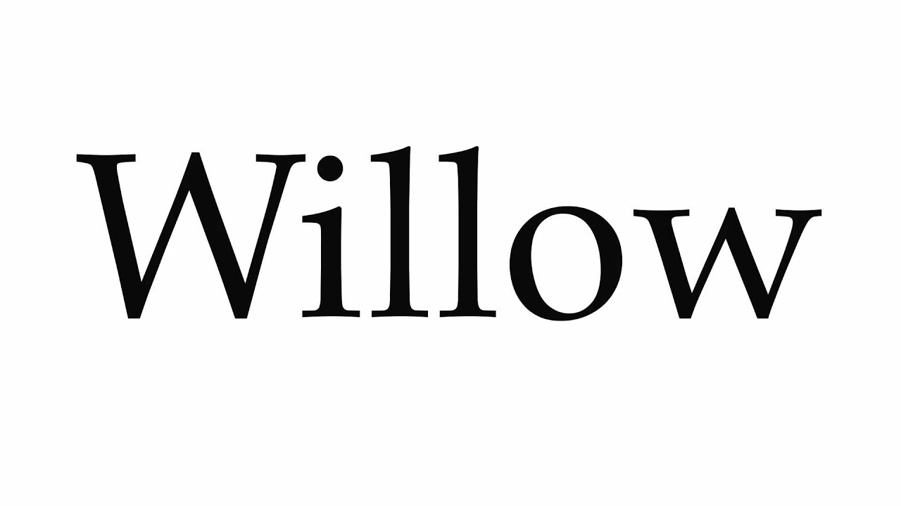 How to Pronounce Willow - YouTube