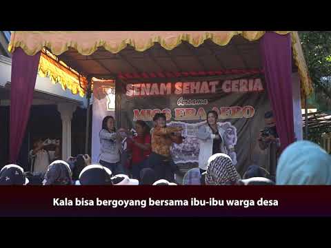 Nafa Indria Urbach Senam Pagi Bareng Ibu-Ibu Desa Salaman