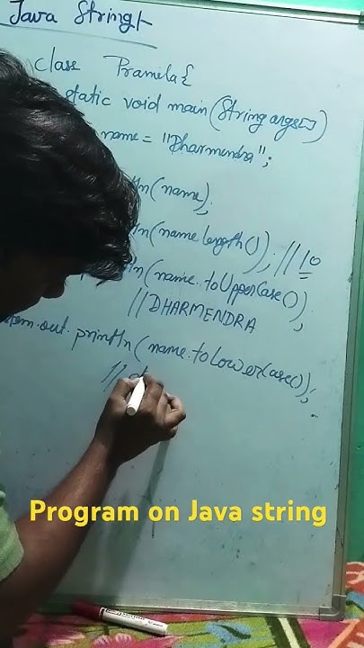 Program on Java string - YouTube