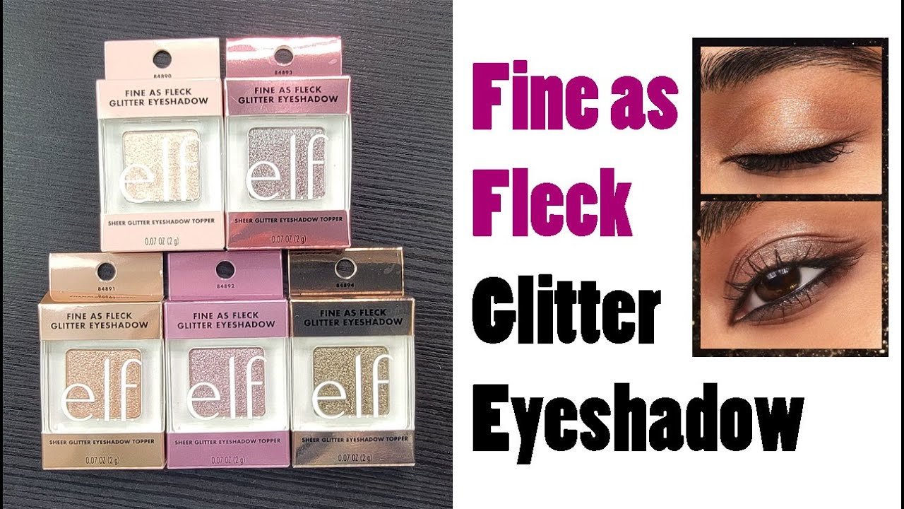 elf Fine as Fleck Glitter Eyeshadows // SWATCHES - YouTube
