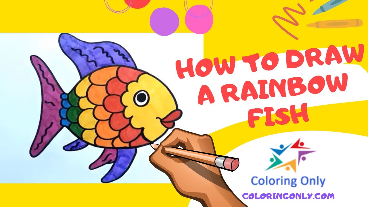 How to Draw a Rainbow Fish - YouTube