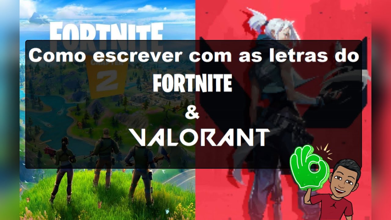 COMO ESCREVER COM AS LETRAS DE VALORANT OU FORTNITE ( MUITO FÁCIL ...