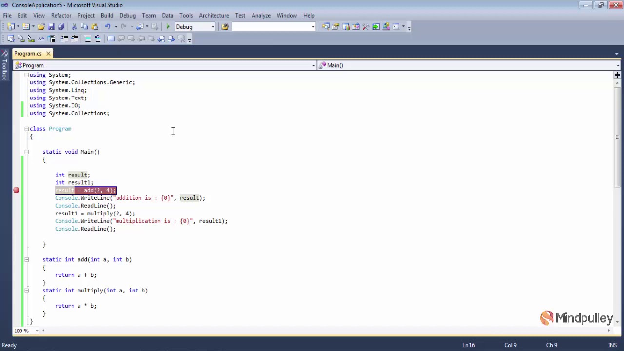 130 Breakpoints - C# LANGUAGE TUTORIALS IN HINDI - YouTube
