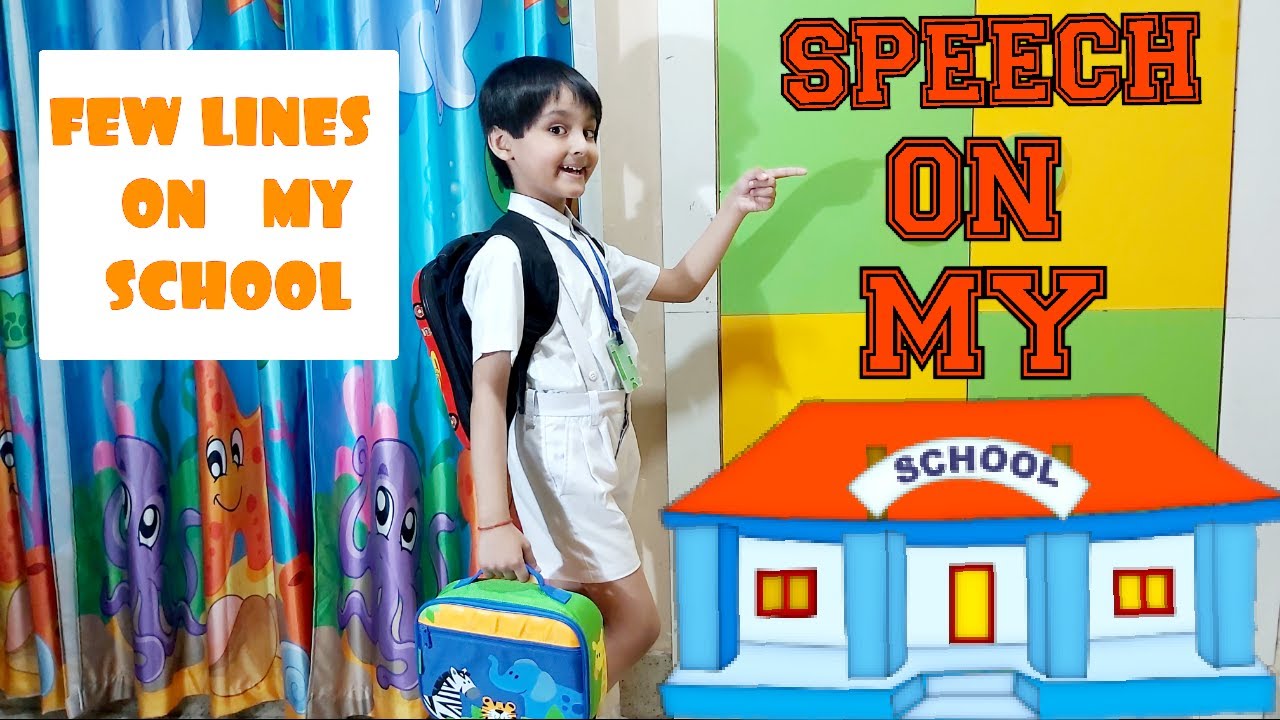 My School || Speech English || 10 Lines On "MY SCHOOL" For Kids - YouTube