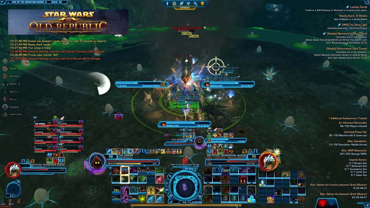 SWTOR: Mutated Geonosian Queen 8P HM (Shadow Tank PoV) - YouTube