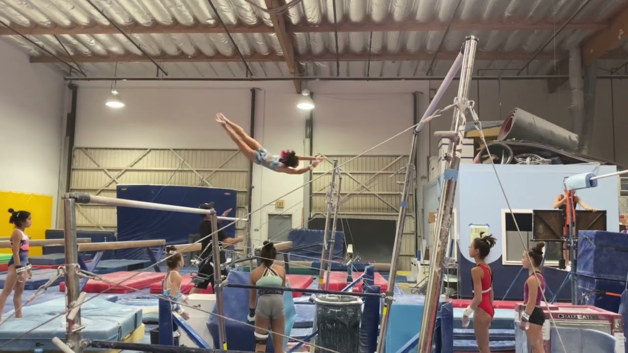 Chloe Cho Gymnast Bars putting skills togther - YouTube