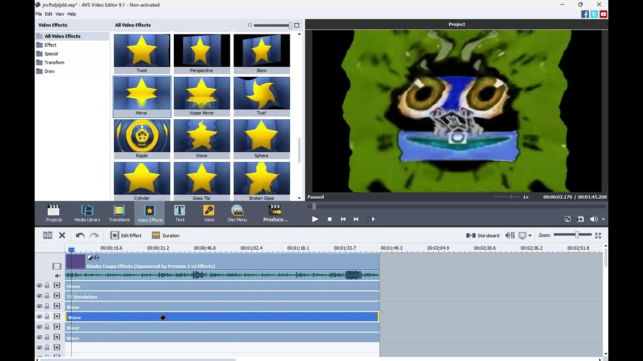 How To Make Not Scary TV Simulation (Sony Vegas Style) On AVS Video Editor - YouTube