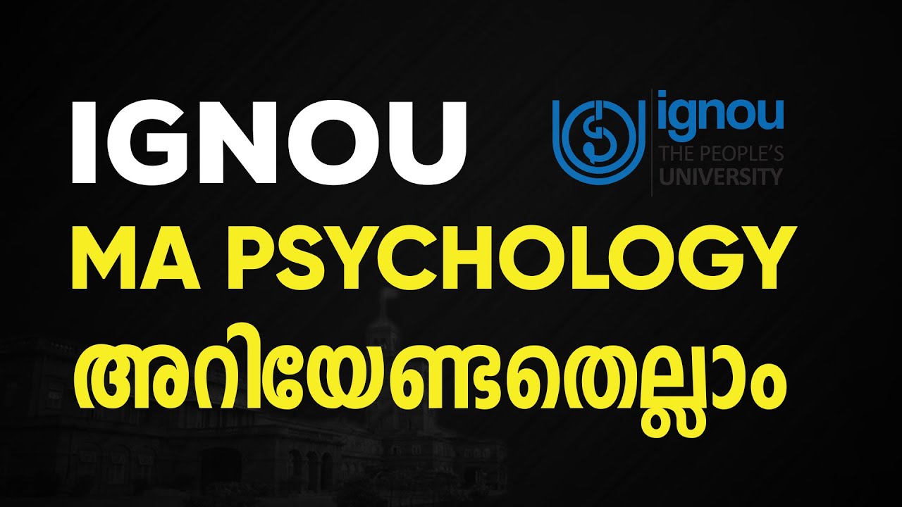 MA Psychology IGNOU I IGNOU ma-psychology-ignou-i-ignou