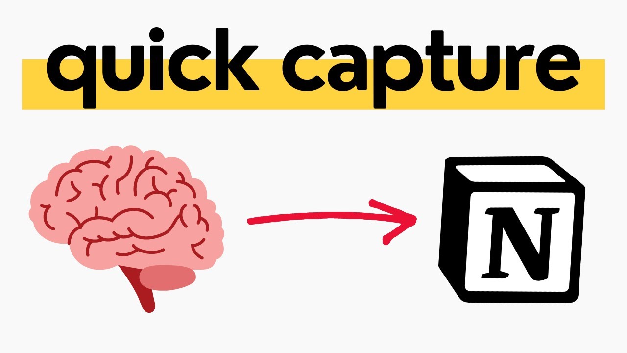 Notion Quick Capture Tutorial - Add Tasks Easily With 1 Click ⚡ - YouTube