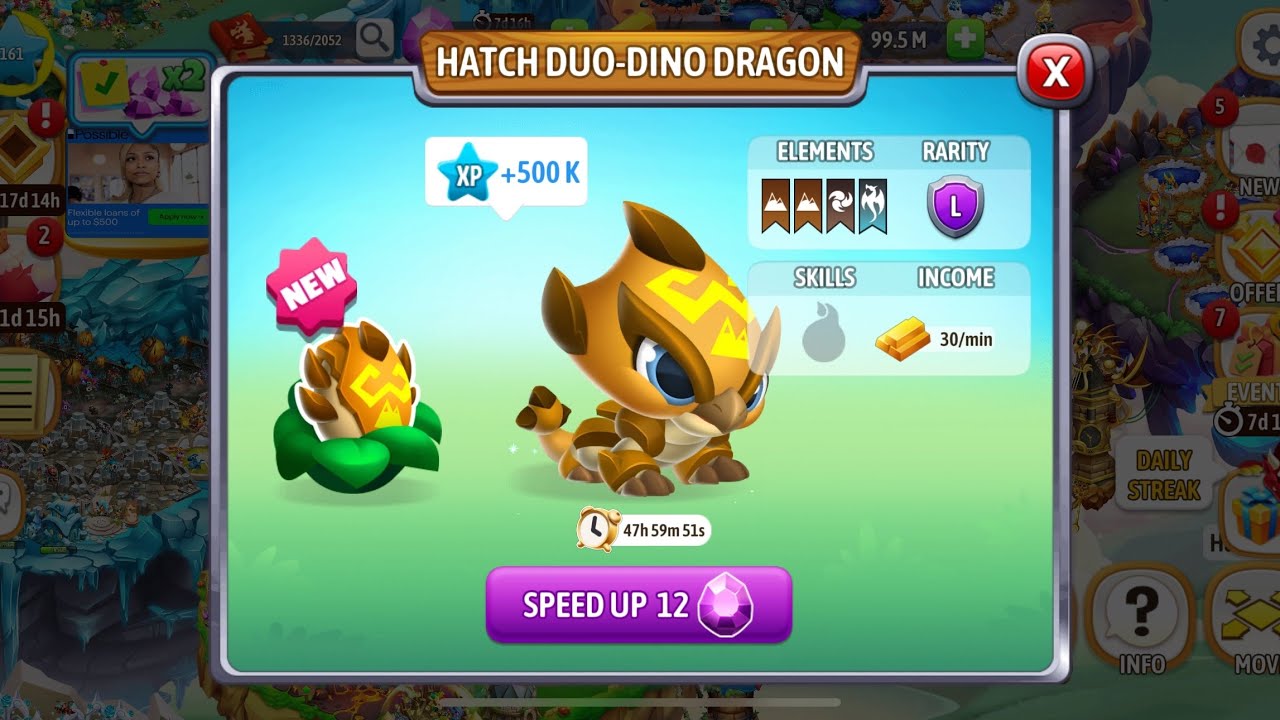 Dễ thương hệ đất mà đầu chim của Duo-Dino Dragon #dragoncity - YouTube