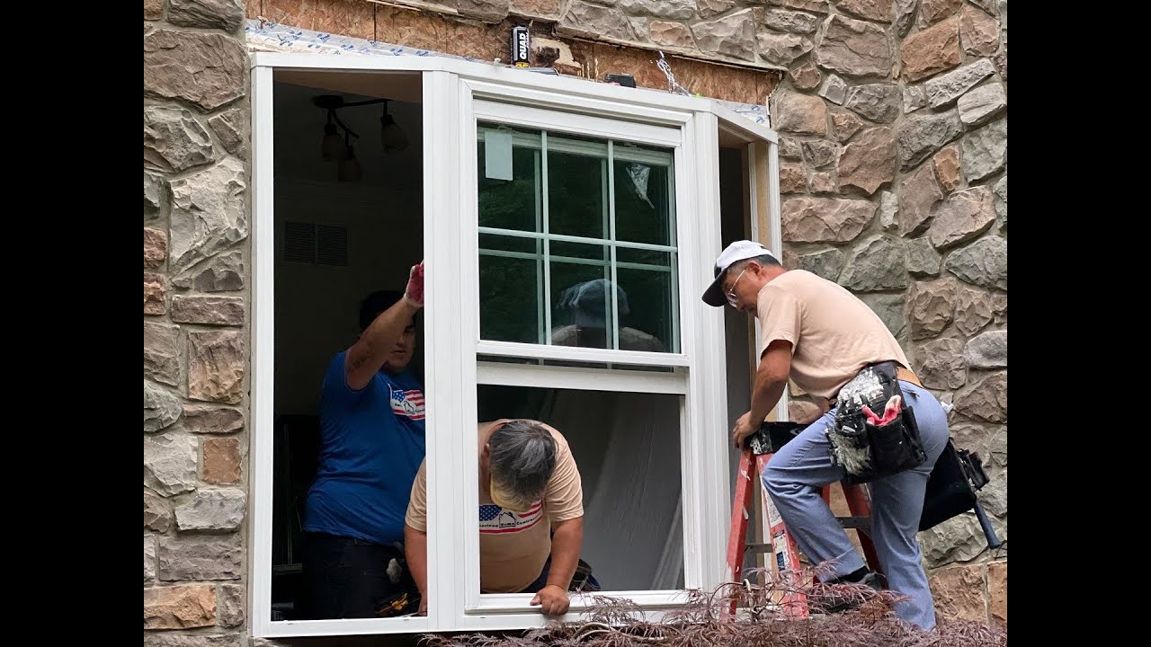 Bay Window Installation from American Home Contractors - YouTube