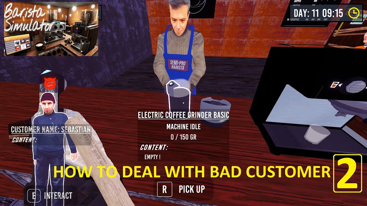 Dealing with angry customer - Barista simulator - YouTube