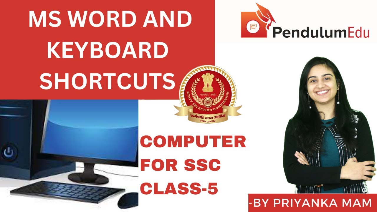 COMPUTER FOR SSC EXAMS | COMPUTER CLASS 5 -MS WORD and Important ...