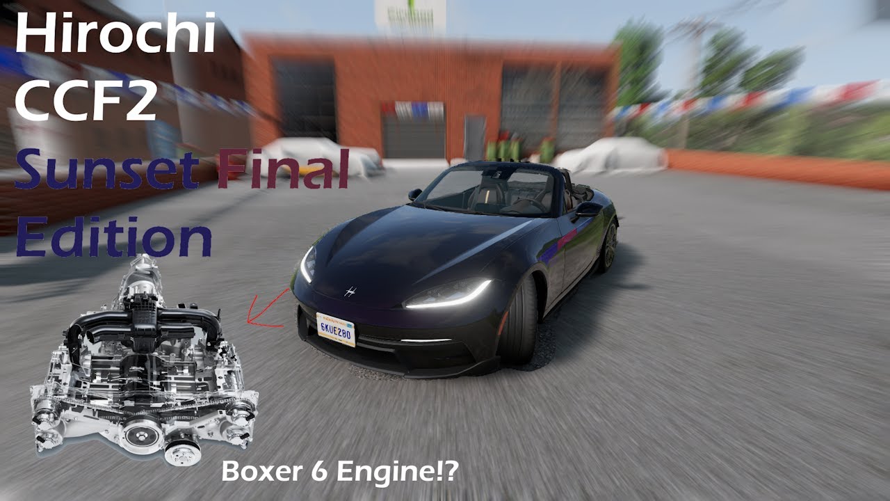 Awesome Modern Sports Car with a Boxer 6? - Hirochi CCF2 Sunrise Final Edition POV Drive (BeamNG ...
