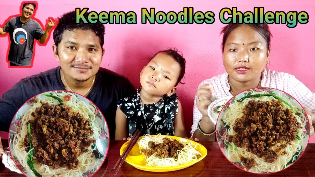 🔥Buff Keema Noodles Eating Challenge with Left Hand🖐️|Punishment|Couple ...