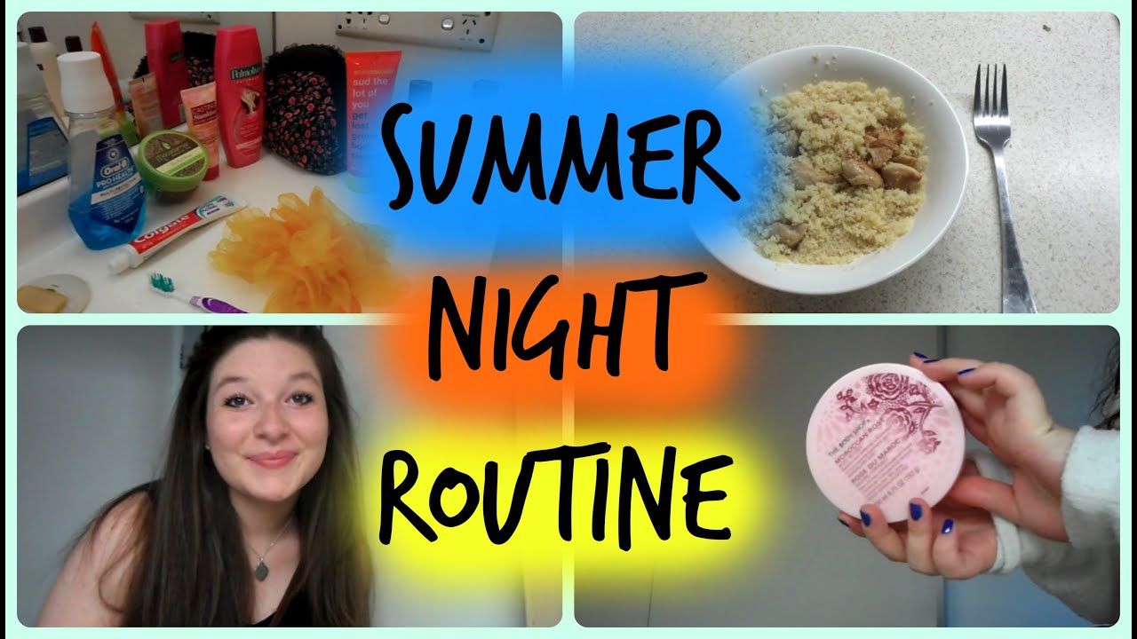 Summer Night Routine ♡ - YouTube