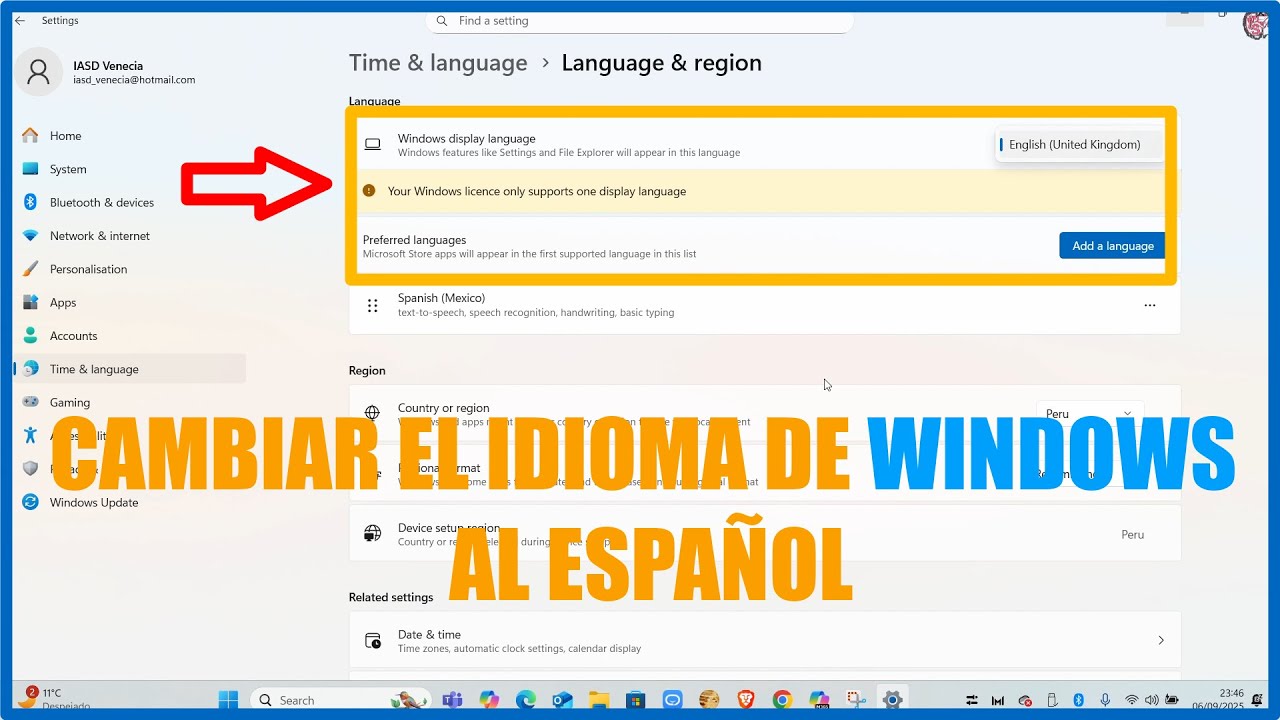 Your Windows licence only support one display languaje SOLUCIÓN - YouTube
