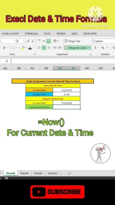 Static And Dynamic Current Date & Time in Excel | #exceltips #excel #msexcel #shortviral #shorts ...