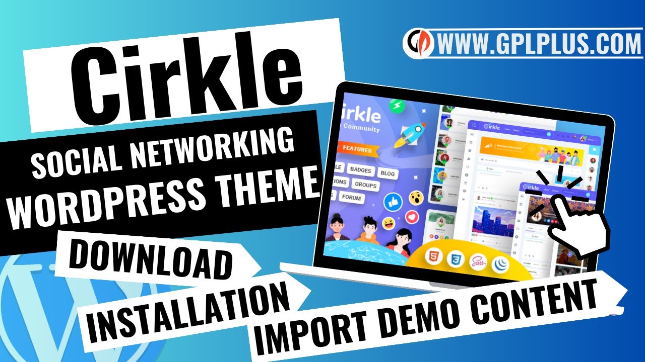 Cirkle – Social Networking WordPress Theme Download, Installation and Import Demo Content - YouTube