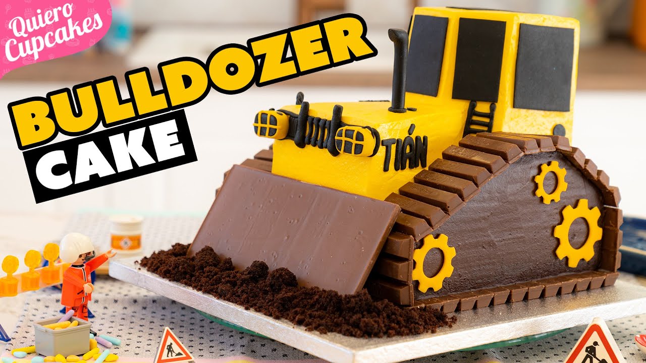 TARTA EXCAVADORA 🚜 | BULLDOZER CAKE | QUIERO CUPCAKES - YouTube