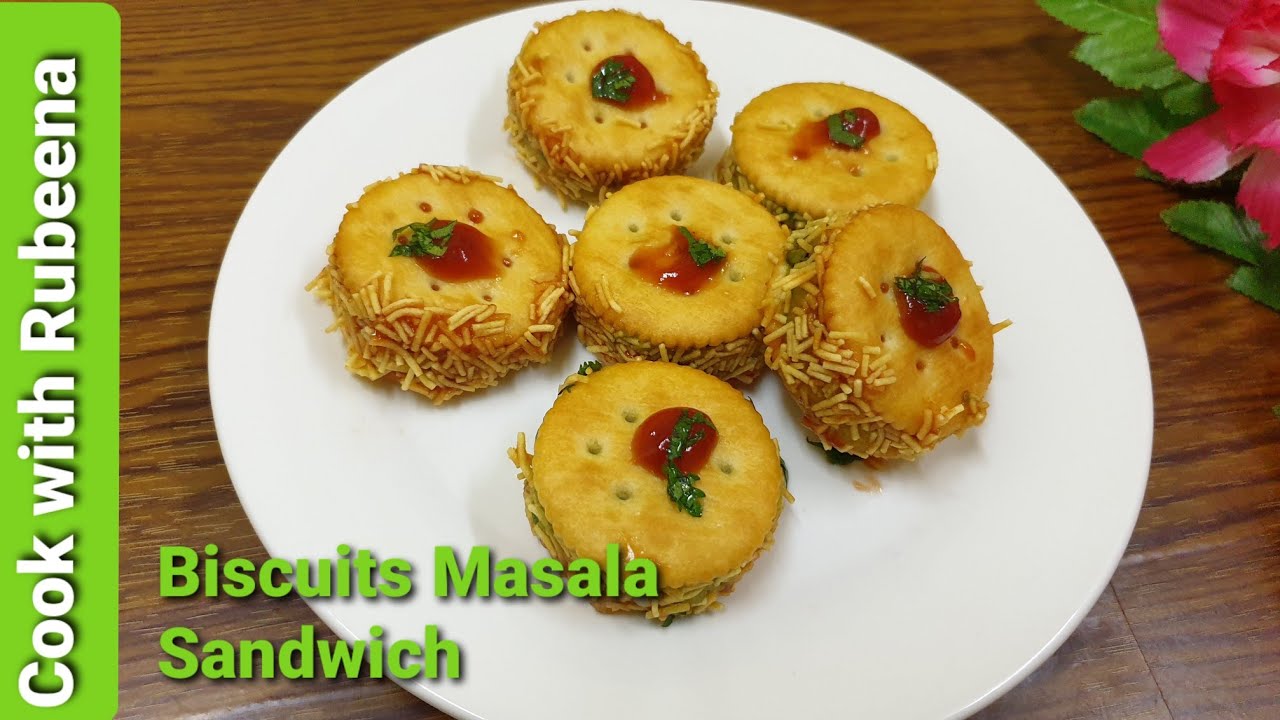 Biscuits Masala Sandwich Recipe | Aloo Biscuits Masala Sandwich ...