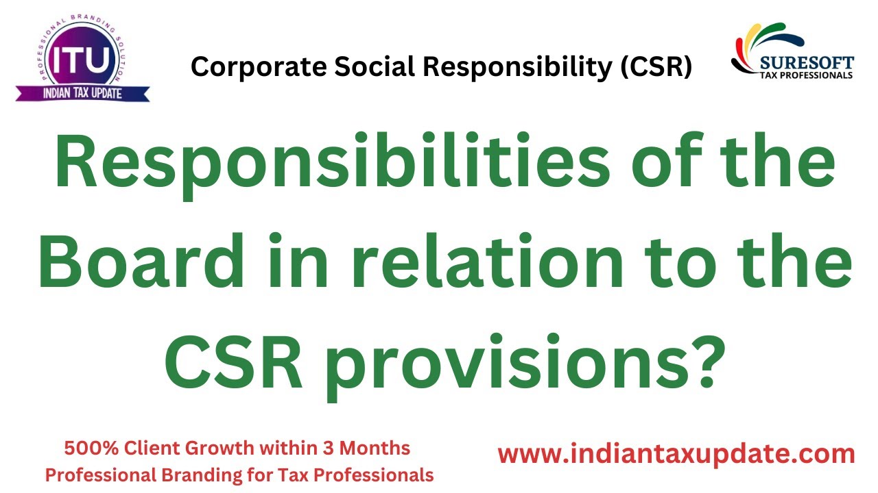 FAQ on CSR-9 Board Responsibility for CSR Provisions/ Corporate Social ...