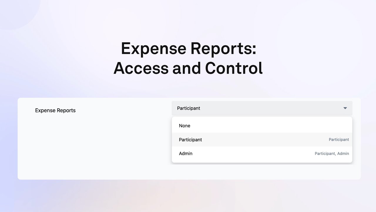 Expense Reports Access and Control - YouTube