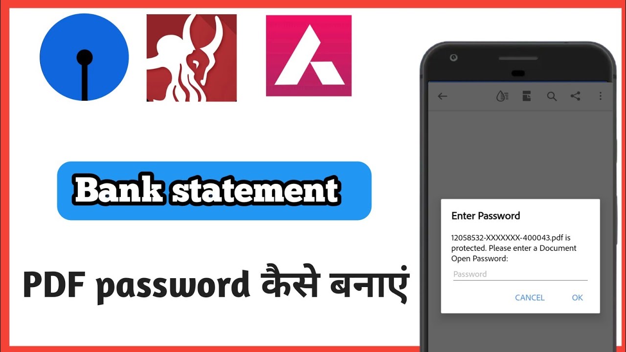 How To Open Bank Statement Pdf Password YouTube How To Open Bank Statement Pdf Password YouTube