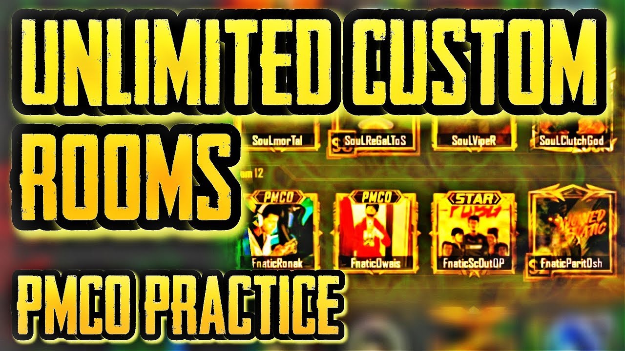 PMCO Practice Rooms | Pubg Unlimited Custom Rooms - YouTube
