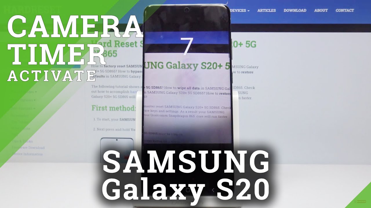 Camera Timer on SAMSUNG Galaxy S20+ | How to Set Up Camera Timer - YouTube