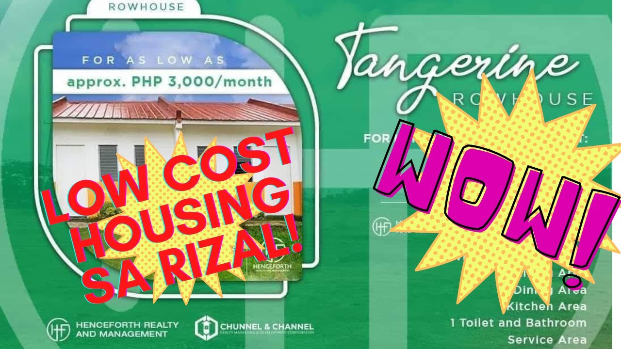 Tangerine Model (Row House) - Baras, Rizal Low Cost Housing Project ...