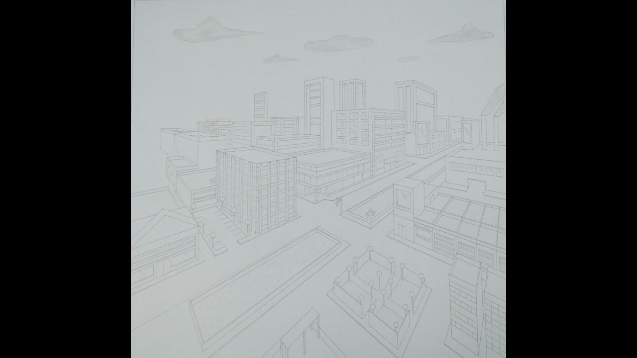 How to make two point perspective city scape| city scape | drawings ...