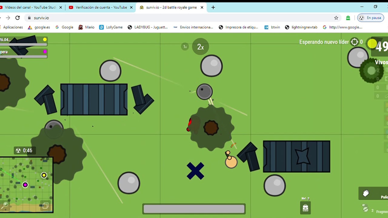 surviv io 2d battle royale game - YouTube