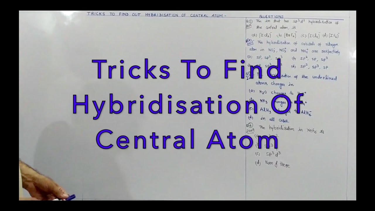 Super Easy Trick | How to Calculate HYBRIDIZATION | Previous Year Exam ...