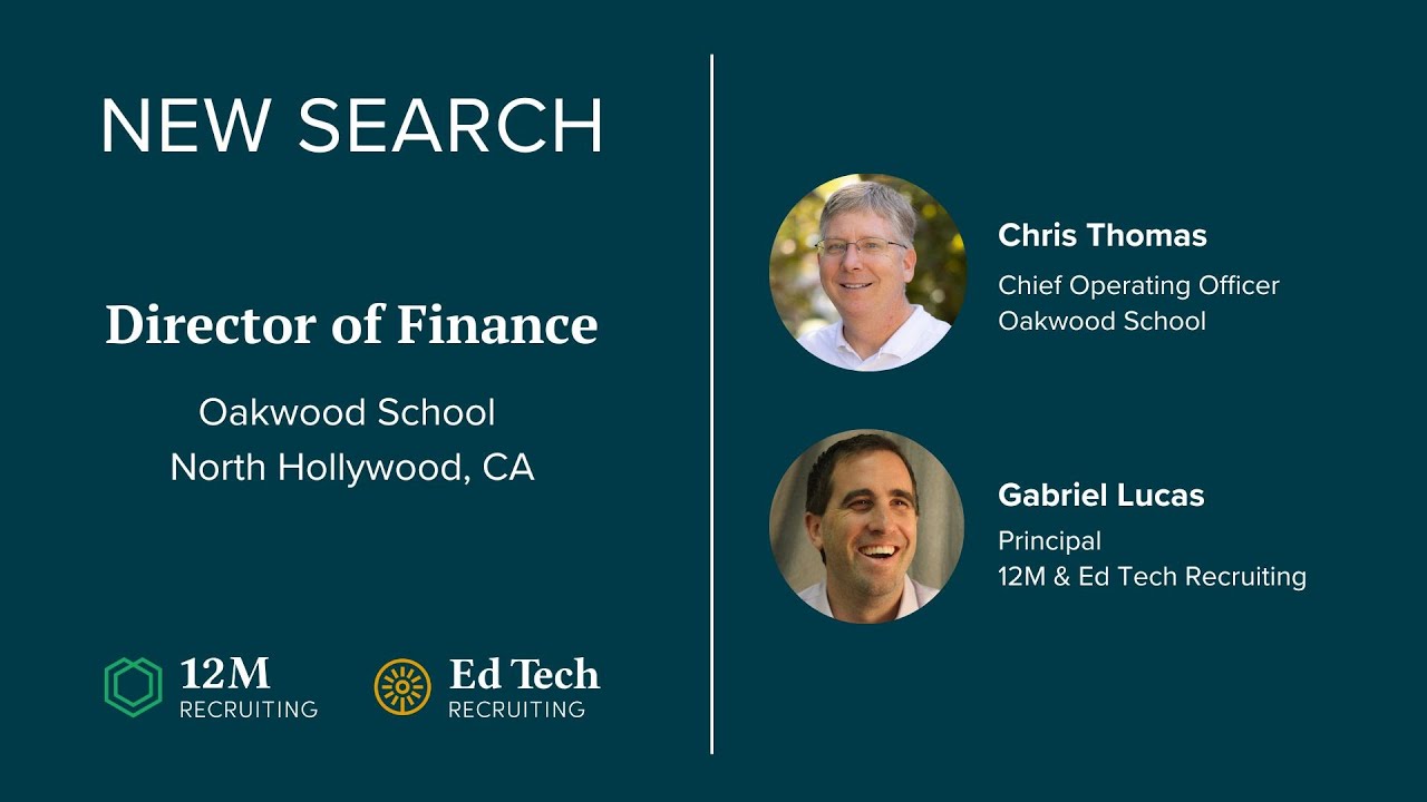 New Search - Interview with the COO at Oakwood School - YouTube