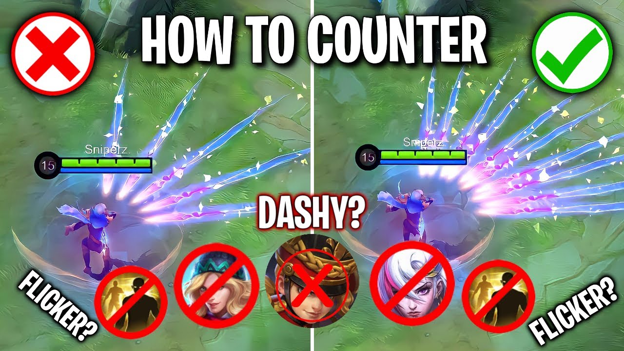 TUTORIAL GUSION HOW TO COUNTER DASHY HEROES AND FLICKER! | GUSION TIPS ...