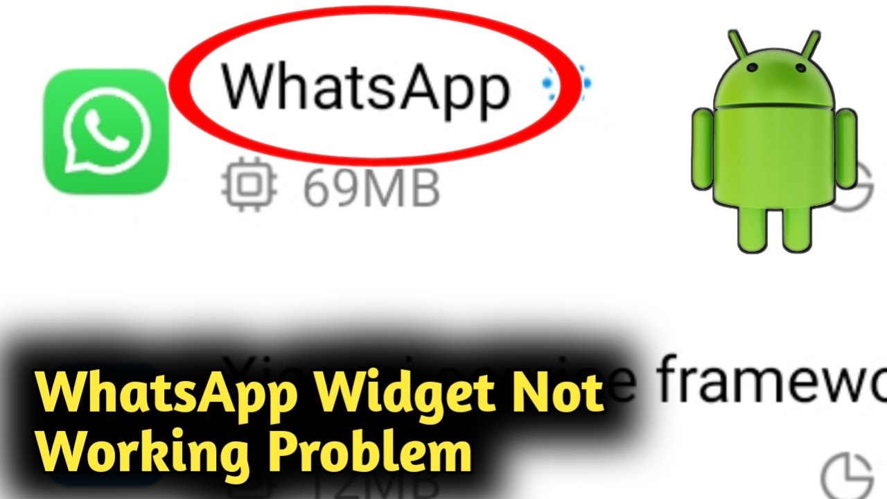 WhatsApp Widget Not Working On Android Problem Solved - YouTube